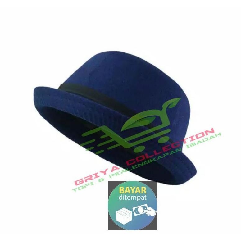 Jual Topi Charlie Chaplin / Topi Hitam Bulat Dewasa / Topi Blower Hat ...