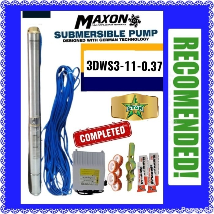Jual Pompa satelit 3" MAXON 0.5Hp Plus set Kabel 40 meter submersible ...