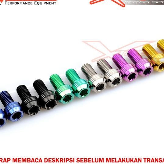 Jual Baut Titanium L Wr3 Small Head Ukuran M8 Baut 12 Kunci L6 / M10 Baut 14 Kunci L8 Universal ...