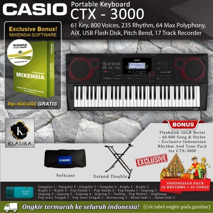 Jual Keyboard Casio Ctx-3000 + Stand Ct-X3000 Ctx3000 Diatas Psr E463 | Shopee Indonesia