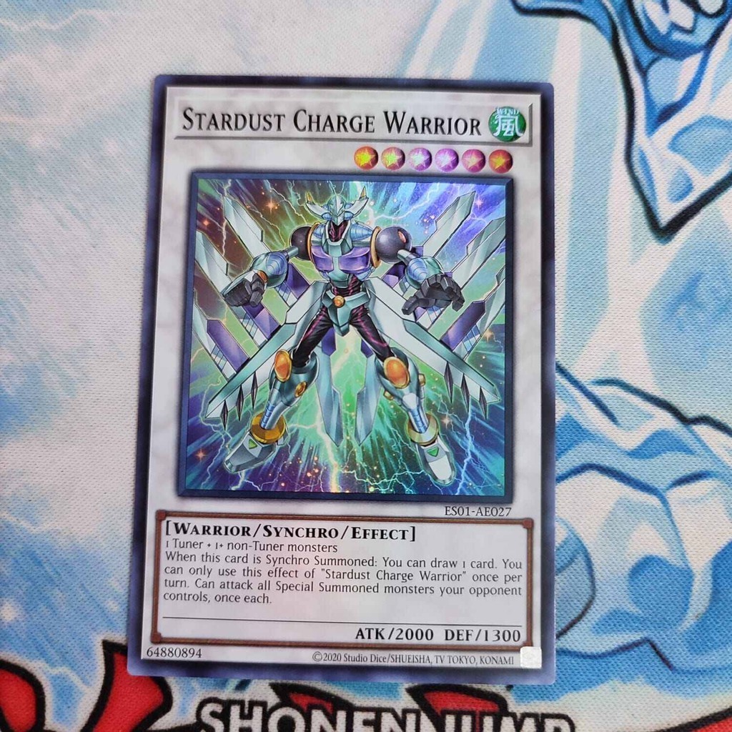 Jual yugioh AE stardust charge warrior ES01-AE027 SR original | Shopee Indonesia