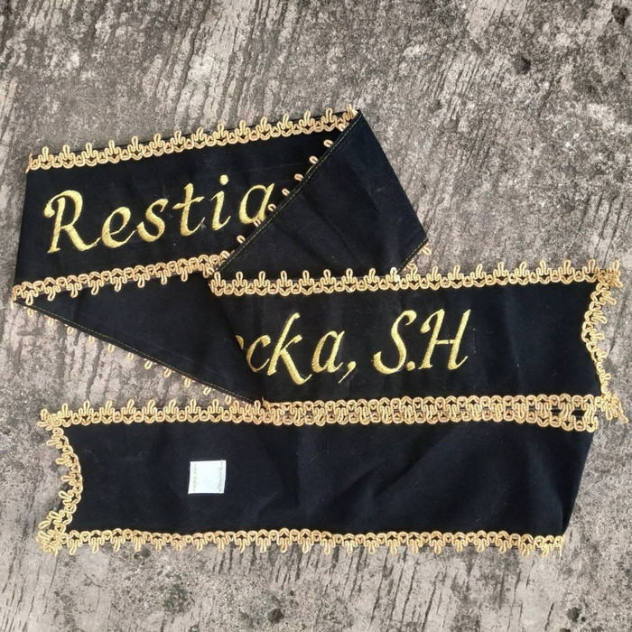 Jual Selempang Sash Wisuda Tebal Bludru Renda KILAT SEHARI JADI ...