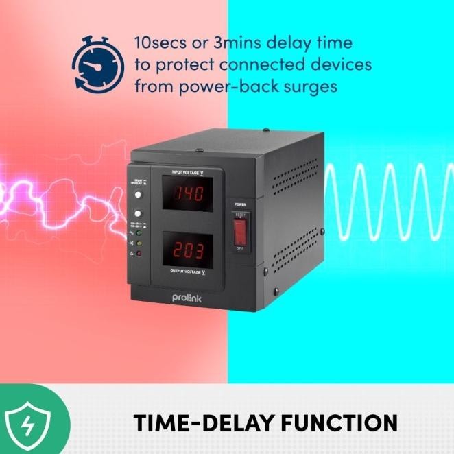 Jual Stabilizer Prolink Pvr1000D Avr Relay Controlled Pvr Series 1000Va ...