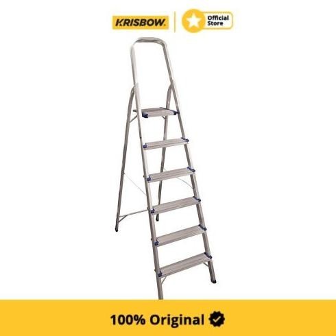 Jual Krisbow Ladder Tangga Aluminium Dengan Handle 7 Step 1, 5 M ...