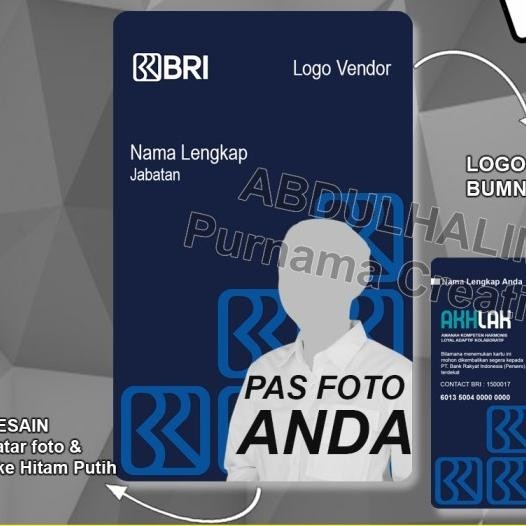 Jual Idcard Bumn Id Card Name Tag Bumn Bri Terbaru Glossy Bisa Brizzi ...