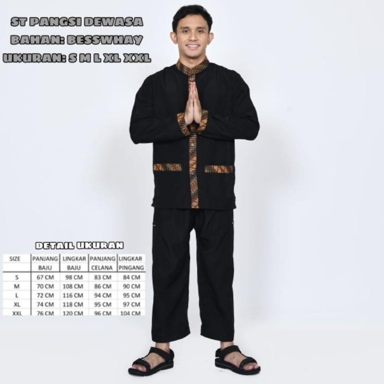 Jual Setelan Pangsi Batik Dewasa-Setelan Baju Sunda Pria Dewasa-Setalan ...