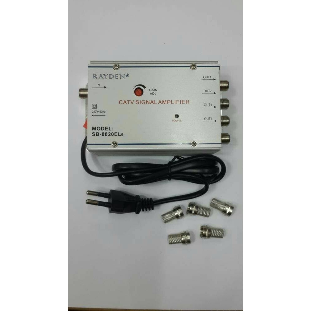Jual RAYDEN CATV SIGNAL AMPLIFIER 4 WAY 20DBI / SPLITTER PENGUAT SINYAL ...
