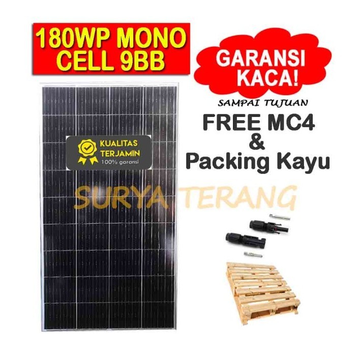 Jual Solar Panel Surya 180wp Mono Solar Cell 180wp Mono FREE PACKING ...