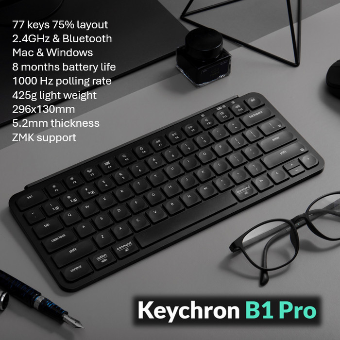 Jual Keychron B1 Pro Ultra-Slim Wireless Keyboard ( Ultra-Portable ...