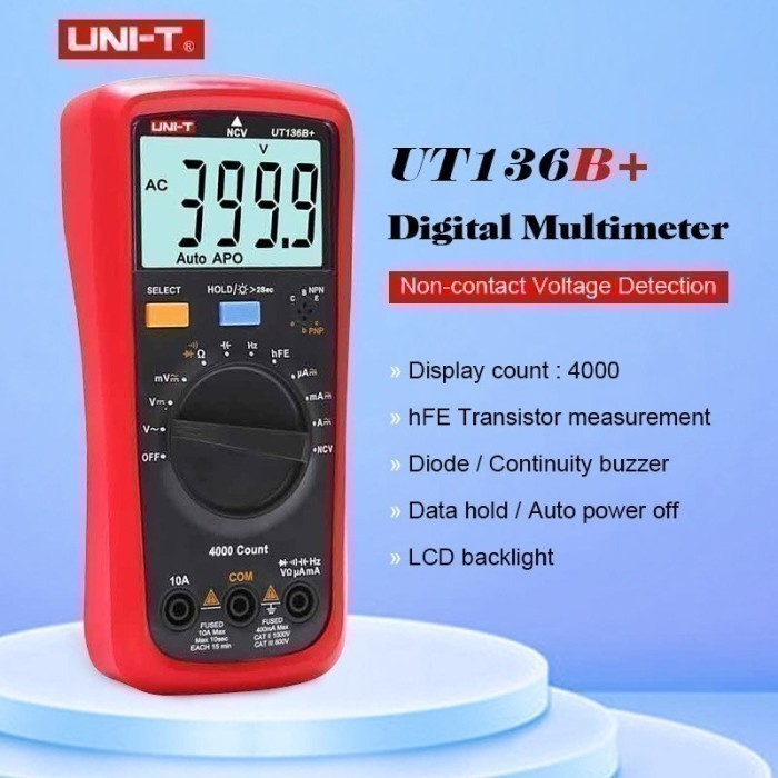 Jual Ready UNI-T UT136B PLUS - Auto Range Multimeter Multitester LCD ...