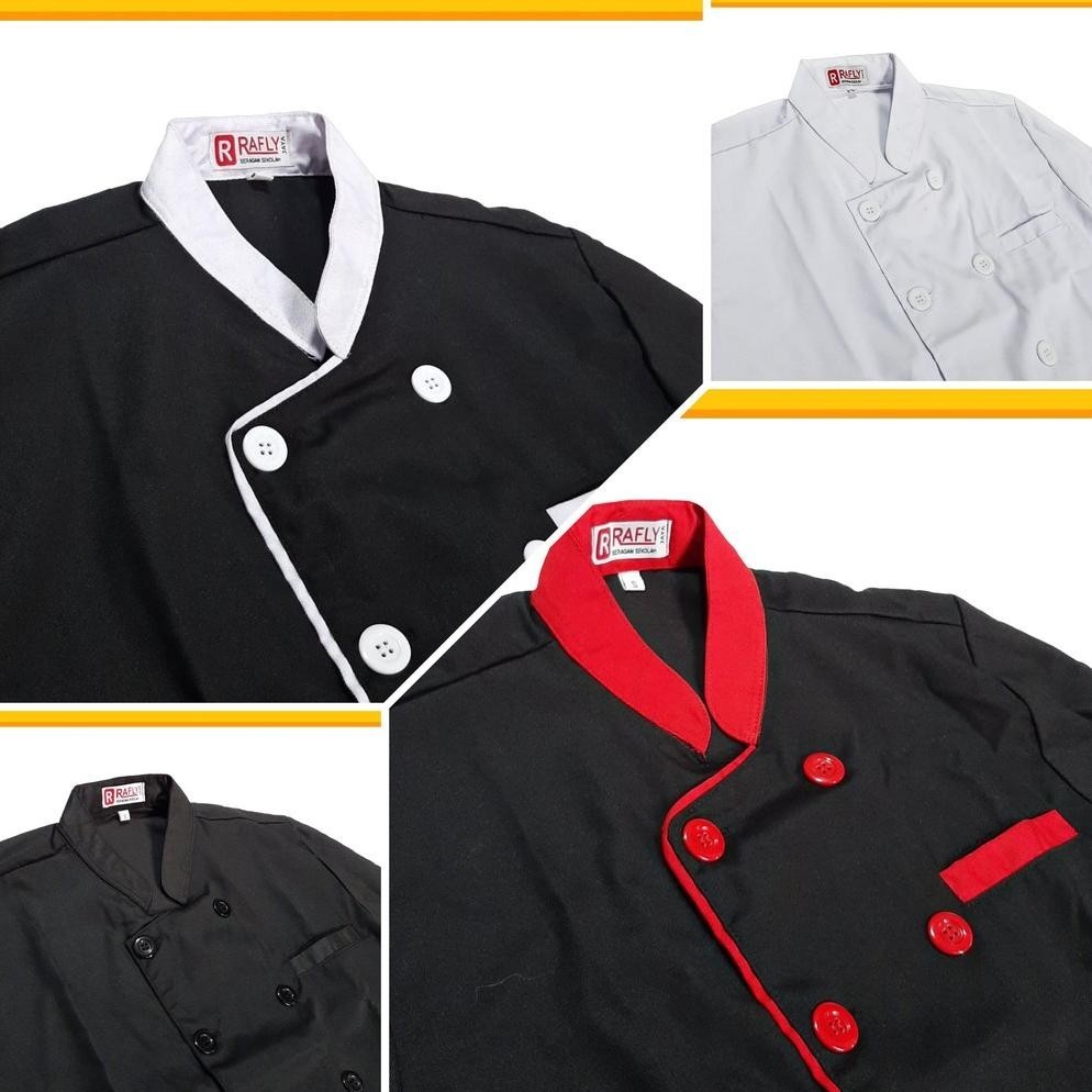Jual VIRAL Chef Jacket - Baju Koki Lengan Panjang Pria Wanita - Baju ...