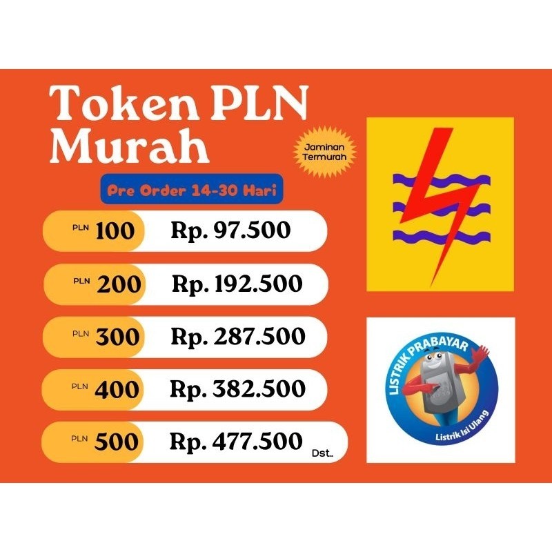 Jual Token Listrik PLN 100K, 200K, Dst Termurah | Shopee Indonesia
