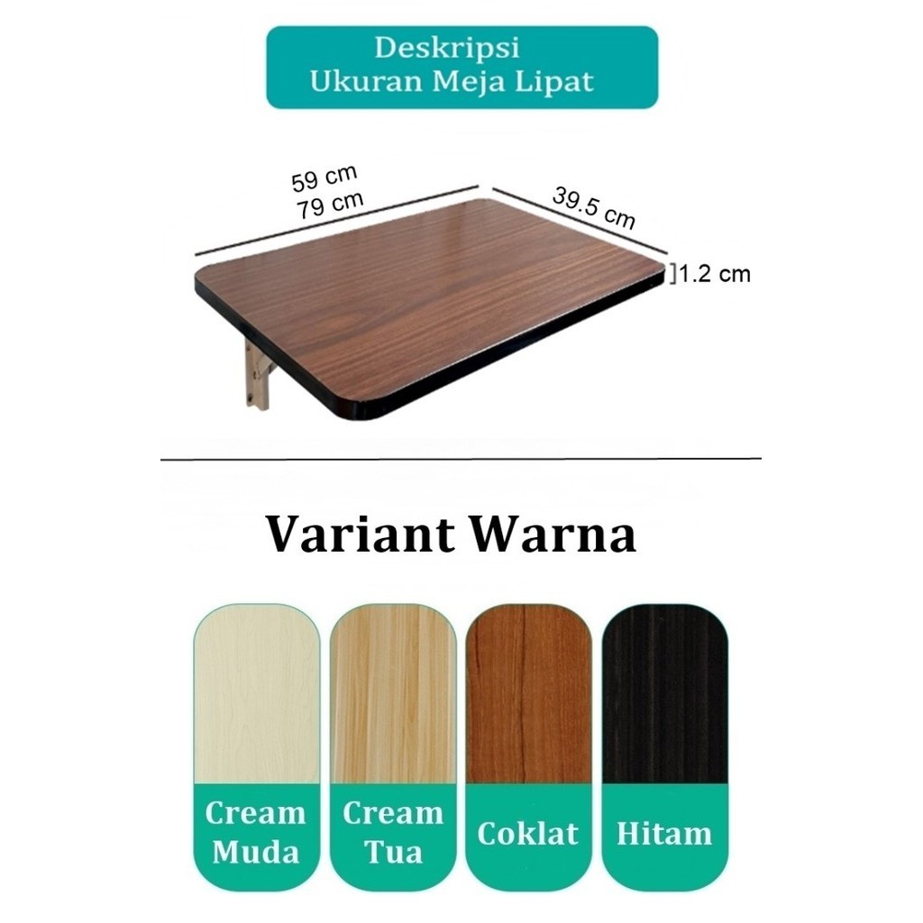 Jual Meja Dinding Lipat / Meja Ambalan / Meja Laptop Lipat A1046 ...