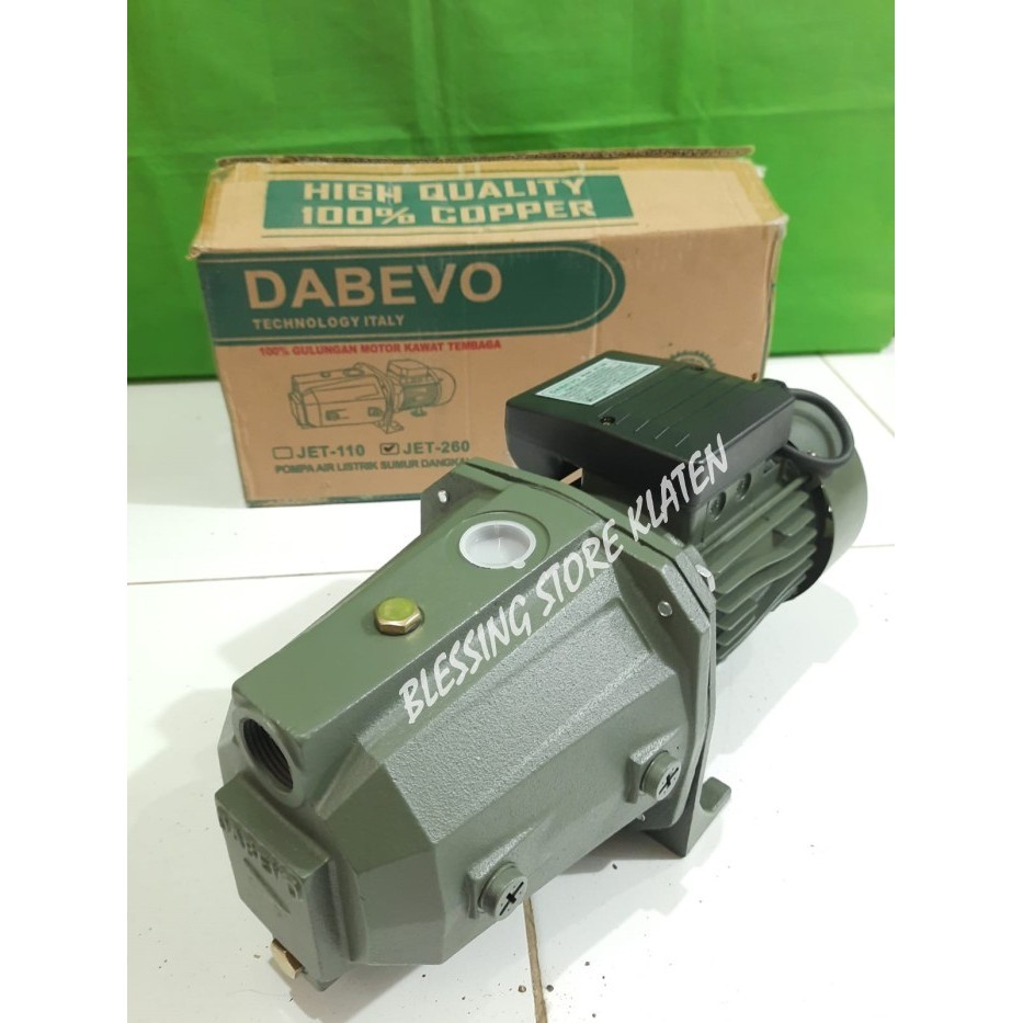 Jual ~^~^~^] POMPA AIR SUMUR DANGKAL DAB JET PUMP JET-260 / DABEVO JET 260 TEMBAGA | Shopee ...