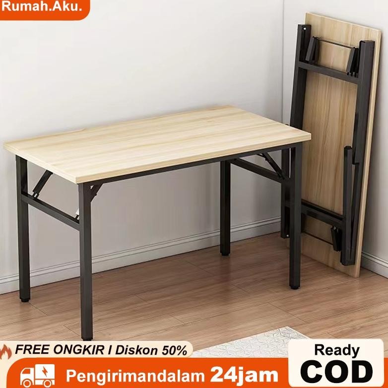 Jual Meja lipat portabel Meja kantor besi Meja Makan Meja Belajar ...