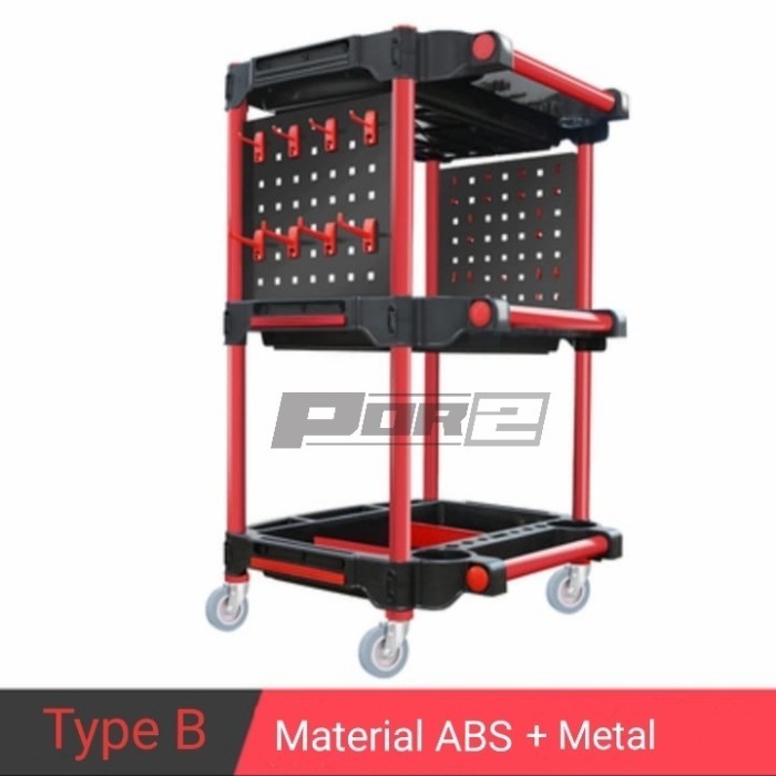 Jual Rak Meja Bengkel Serbaguna Troli Salon Mobil 3 Susun | Shopee ...