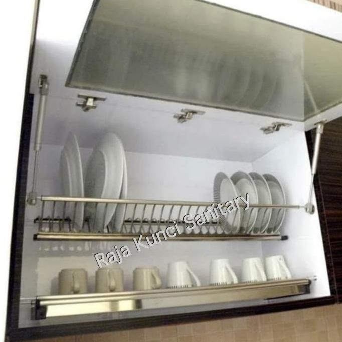 Jual Rak Piring Gantung Stainless 90 Cm/Kitchen Cabinet/Rak 2 Susun ...