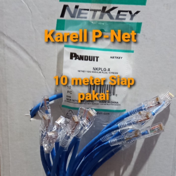 Jual Kabel Lan Utp Cat 6 Panduit Netkey 10 Meter Siap Pake / Panduit ...