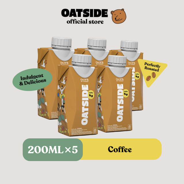 Jual OATSIDE Oat Milk Coffee Caps (Kemasan Tutup Botol) 200ml x 5 pcs ...
