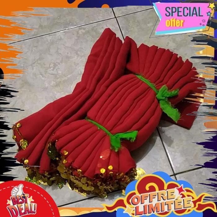 Jual PROMO SAMPUR SELENDANG TARI REMO KERINCING WARNA MERAH GUDANGSUP ...