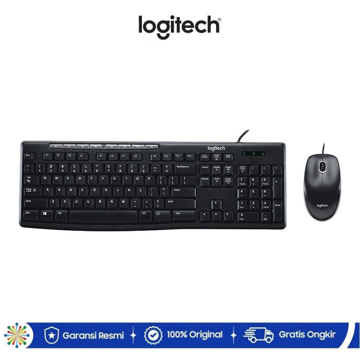 Jual Logitech MK200 USB Wired Combo Keyboard dan Mouse Multimedia Keys ...