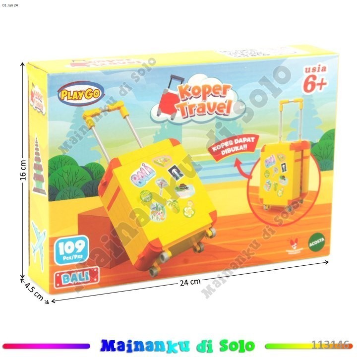 Jual [Mainanku] Mini Block Koper Play Go Koper Travel Box Mainan Anak ...