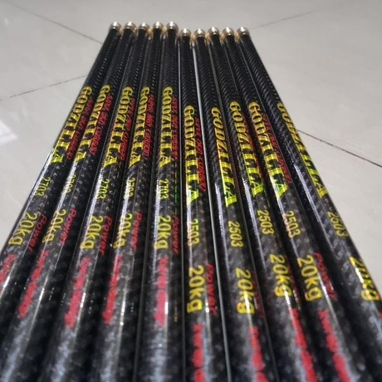 Jual ede-78 Joran Tegek Super Kaku carbon Godzilla Badak Galatama Lele ...