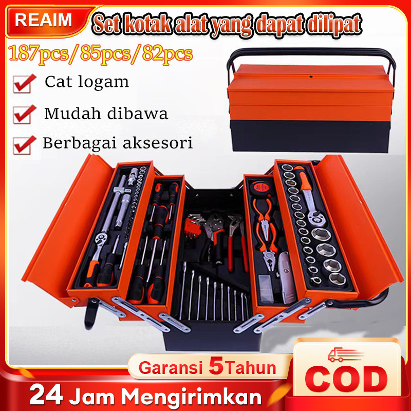 Jual Originial Tool Kit 85 Pcs Alat Bengkel Tool Kit Kunci Sok Set ...