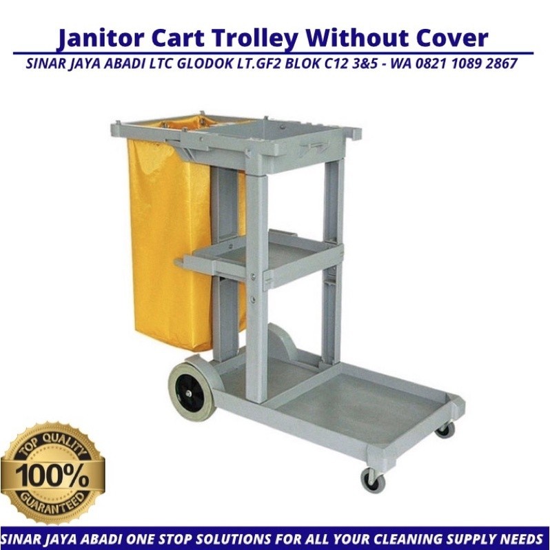 Jual Originial (Warna Grey Abu Gerobak Alat Kebersihan Trolley Janitor ...