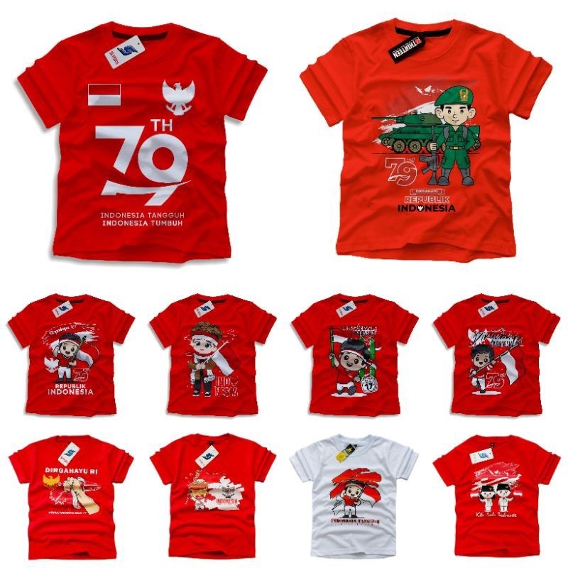 Jual Kaos Kemerdekaan Anak Kaus Hut Ri 79Thn Indonesia Thisert ...