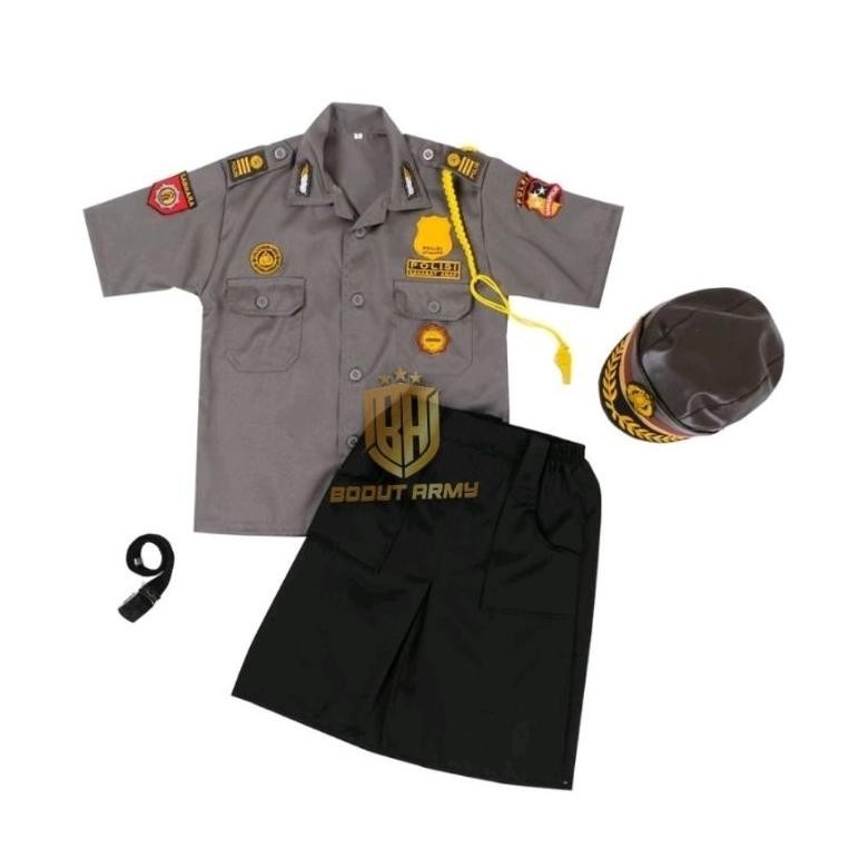 Jual Original Seragam Baju Kostum Polisi Sabara Anak Tangan Pendek ...