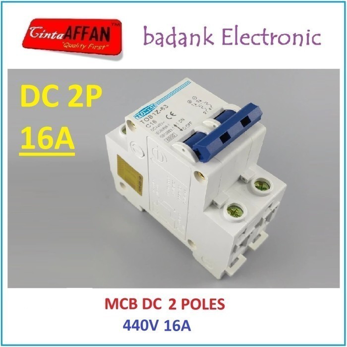 Jual BISA COD NEW PRODUK MCB DC C16 16A 440V 2P CIRCUIT BREAKER SOLAR PV PANEL SURYA BISA COD ...