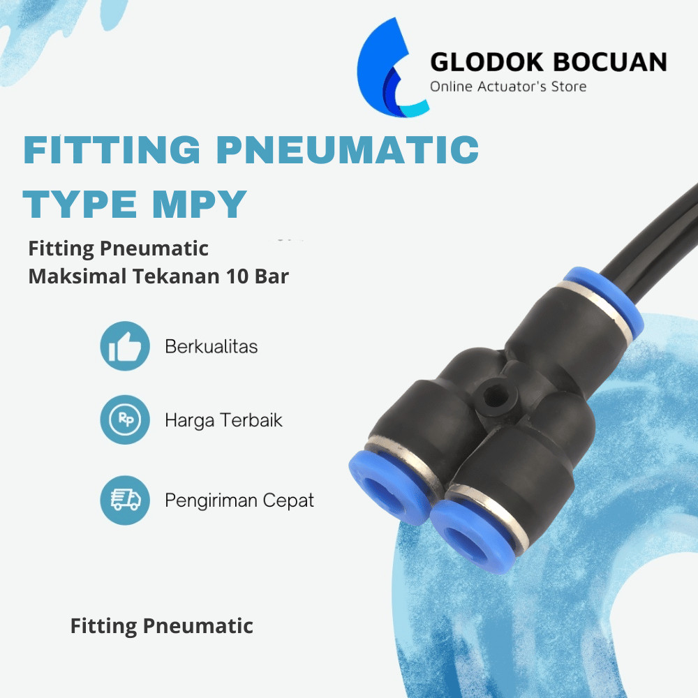 Jual MPY 10 Fitting Y Pneumatic Slip Lock Selang 10mm x 10mm x 10mm | Shopee Indonesia