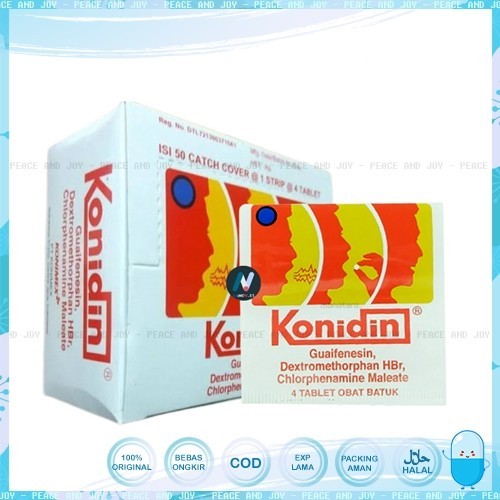 Jual KONIDIN DUS ISI 50 STRIP X 4 TABLET OBAT BATUK DIJAMIN ORIGINAL ...
