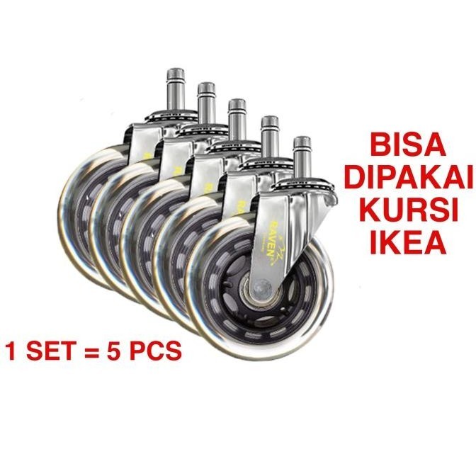 Jual Roda Office Chair, Kursi Kantor, Kursi Gaming, Silver 10 Mm ( 1 ...