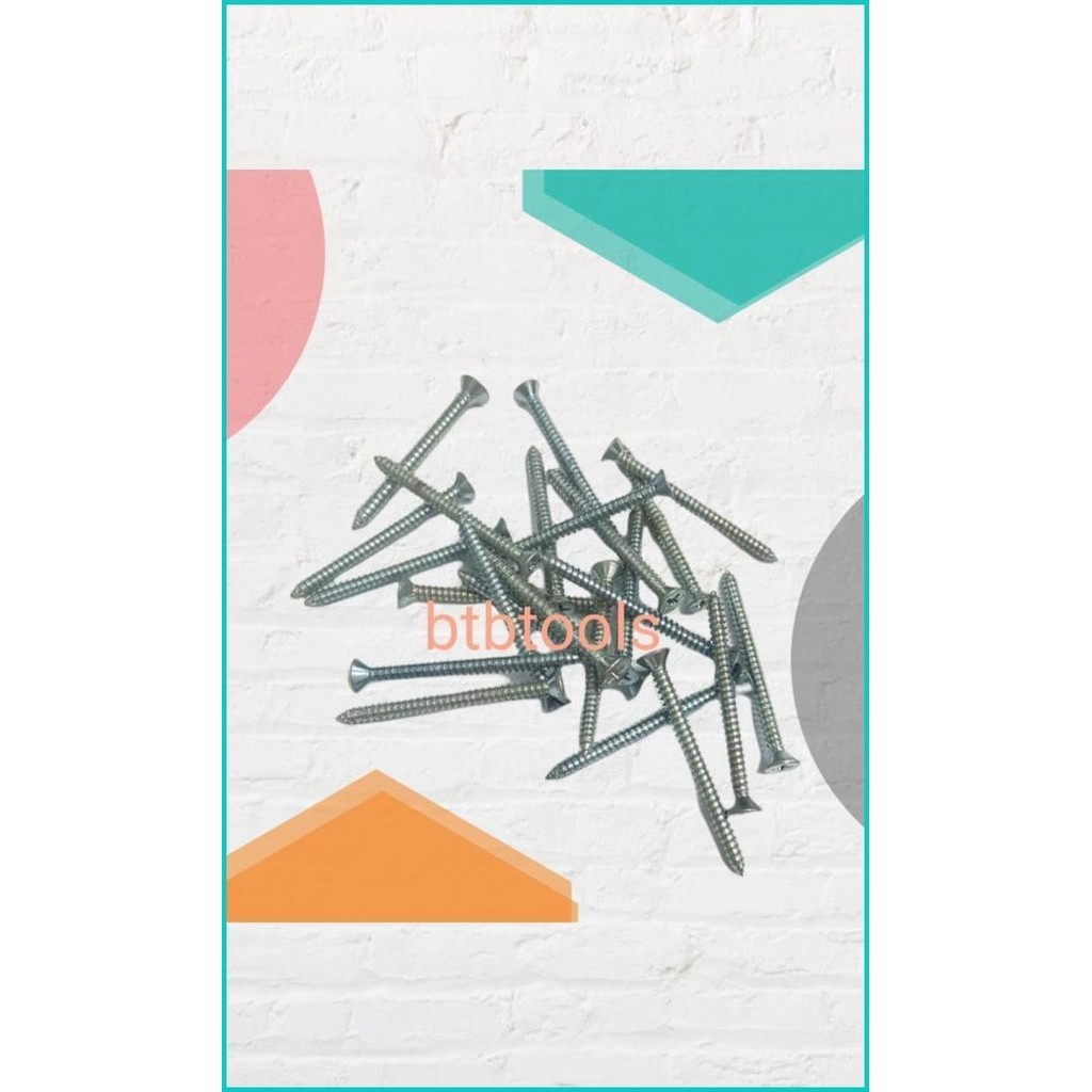 Jual Sekrup Putih rata/Skrup putih rata/ Skrup Tapping 8x2in 8JVLZ4 ...