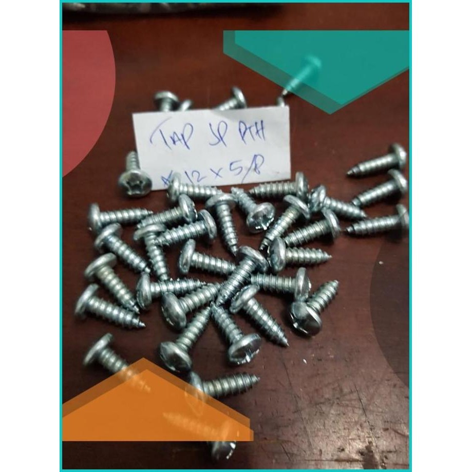 Jual Sekrup Putih Bulat/Skrup putih Bulat / Skrup Tapping 10x5/8 hrga ...