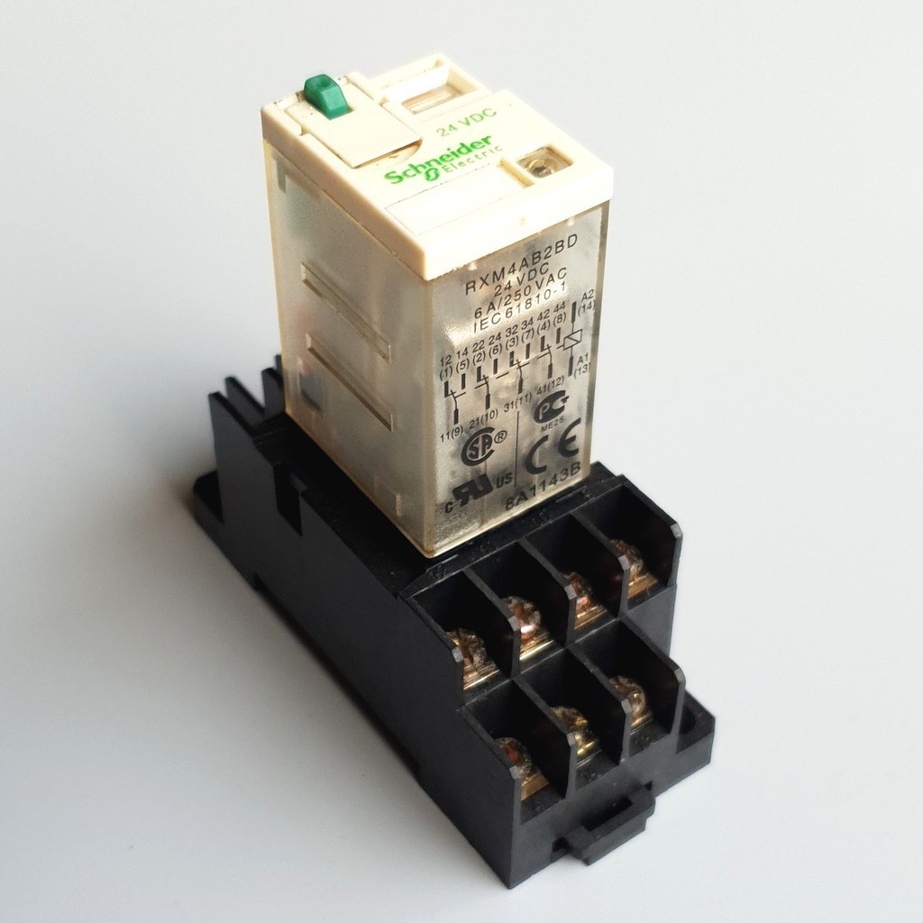 Jual relay schneider 24vdc RXM4AB2BD , 4NO - 4NC | Shopee Indonesia