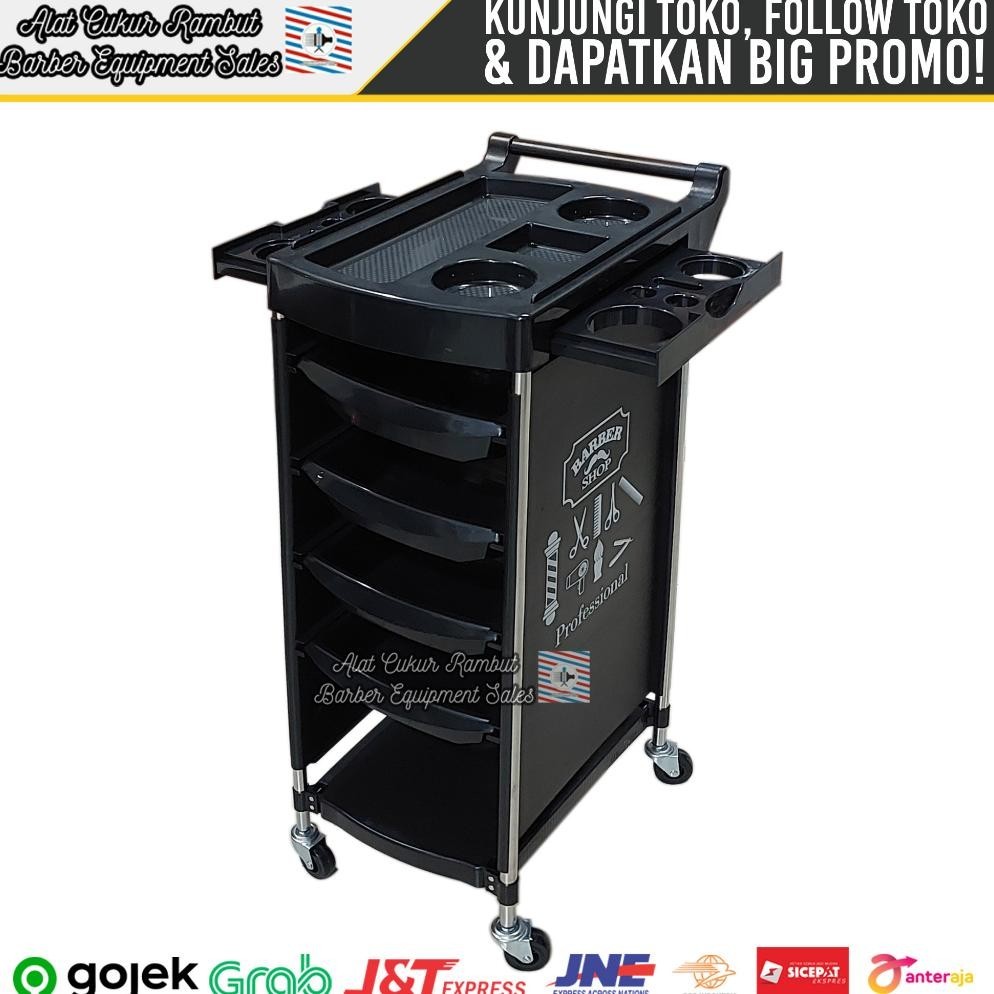 Jual Trolley Trolly Troli Rak Dorong Alat Barber Barbershop Salon Cukur ...