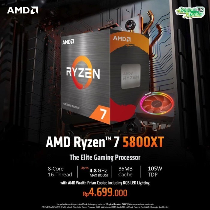 Jual AMD Ryzen 7 5800XT 8 Cores 16 Threads (AMD AM4) | Shopee Indonesia