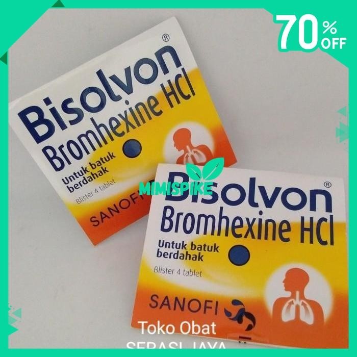 Jual BISOLVON BROMHEXINE HCL CATCH COVER 4 TABLET BATUK BERDAHAK OBAT ...