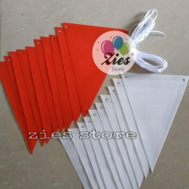 Jual TERMURAH Bendera merah putih segitiga / bendera segitiga HUT RI ...