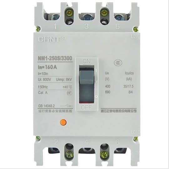 Jual Mccb Chint Nm1-250S / Nfb Breaker (160A,180A, 200A) 3P 25Ka Panel ...