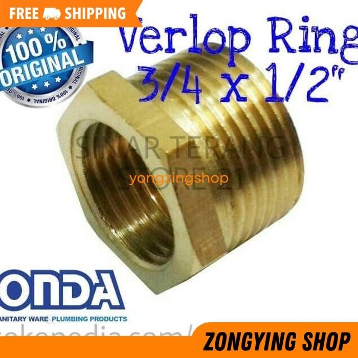 Jual VERLOP RING KUNINGAN 3/4 X 1/2 IN ONDA SAMBUNGAN OPER PERUBAH 3 ...