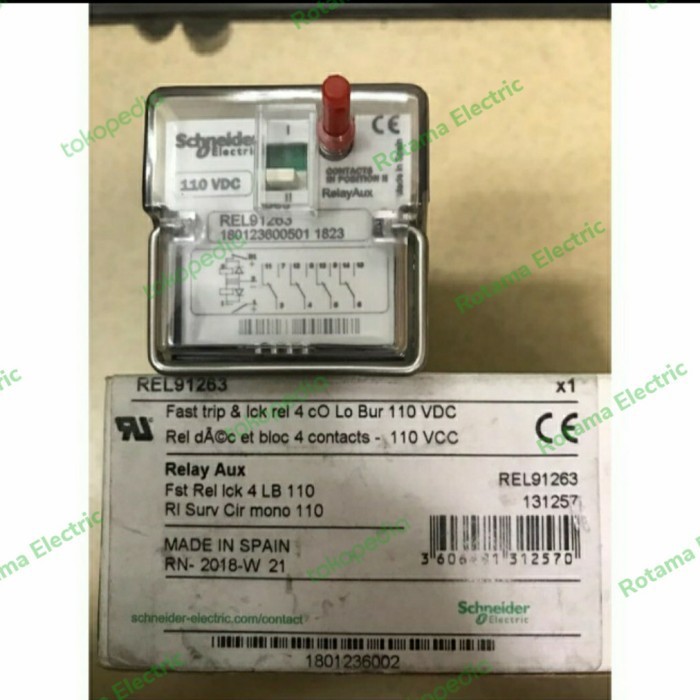 Jual FAST TRIP AND LOCKOUT RELAY 4 C/O 110VDC SCHNEIDER REL91263 ...