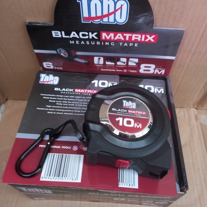 Jual Produk Meteran Toho 10 Meter BLACK MATRIX / Meteran Toho Bolak ...