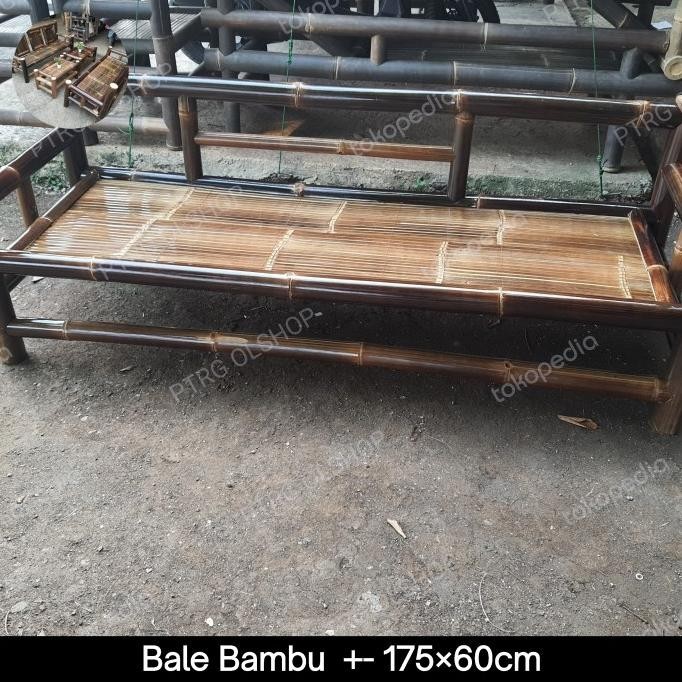 Jual kursi bambu hitam/kursi unik/bale Bambu(On trend) | Shopee Indonesia