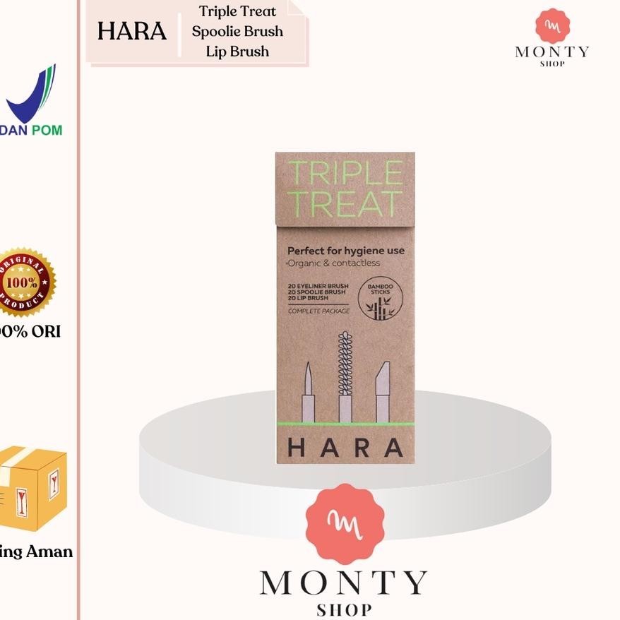 Jual Haquhara Triple Treat / Kuas Eyeliner - Lips - Spoolie Disposable ...