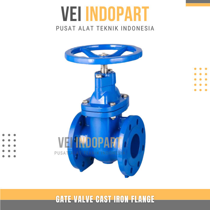 Jual 8" Gate Valve Cast Iron Type Flange JIS 10K Size 8 Inch DN 200 ...