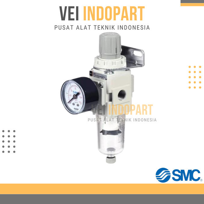Jual AW20-02BG-A Pneumatic Air Filter Regulator Drat 1/4 Inch SMC | Shopee Indonesia